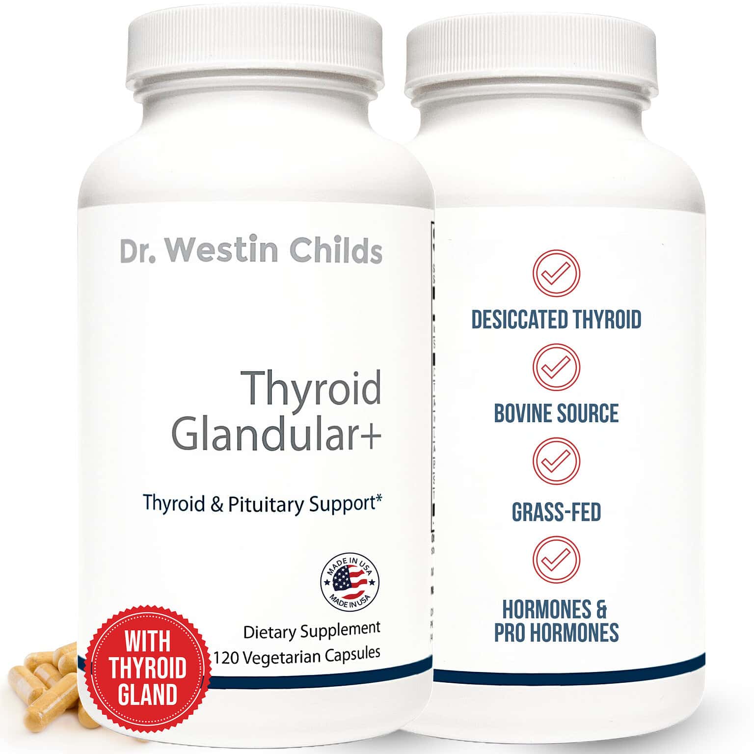Buy Raw Desiccated Thyroid Supplement Online - 150mg Bovine