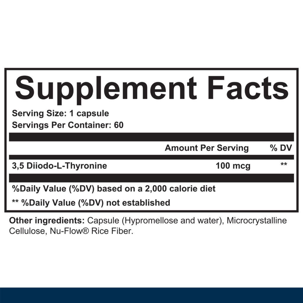 Buy T2 Thyroid Supplement Online (3,5 diiodo-l-thyronine) 100 mcg