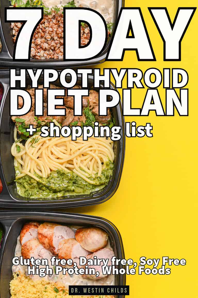 7 Day Hypothyroid Diet Plan - GF, DF, SF, Thyroid Safe